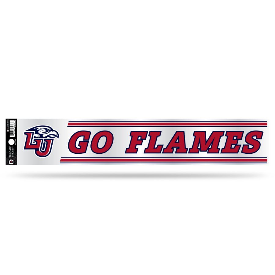 Liberty University Flames - 3x17 Clear Vinyl Sticker at Sticker Shoppe