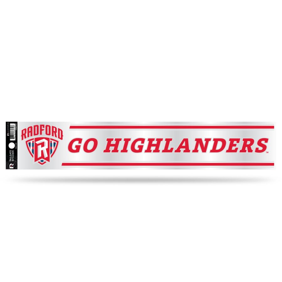 Radford University Highlanders - 3x17 Clear Vinyl Sticker at Sticker Shoppe