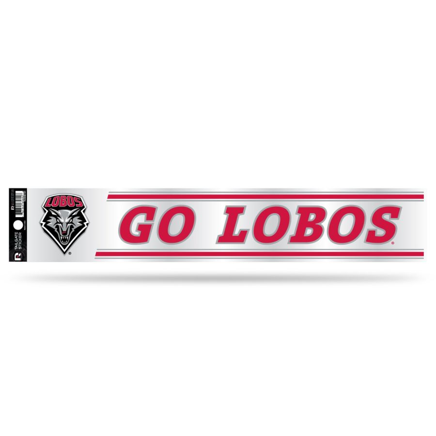 University of New Mexico Lobos - 3x17 Clear Vinyl Sticker at Sticker Shoppe