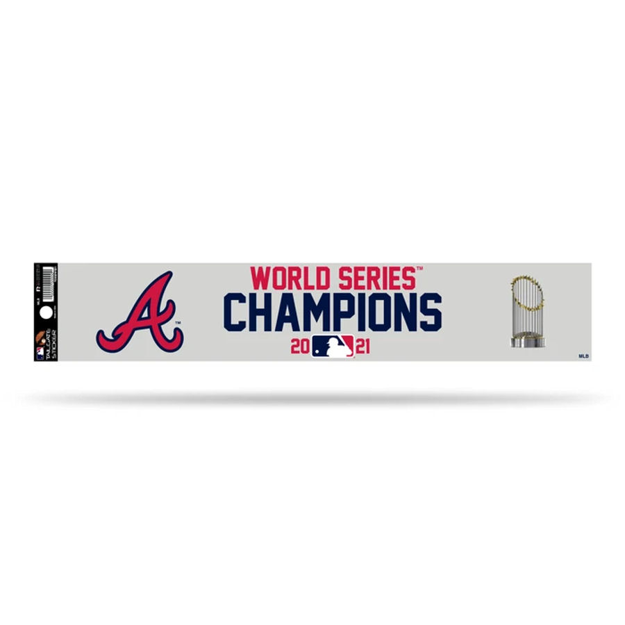 Atlanta Braves 2021 World Series Champions - 3x17 Clear Vinyl Sticker ...