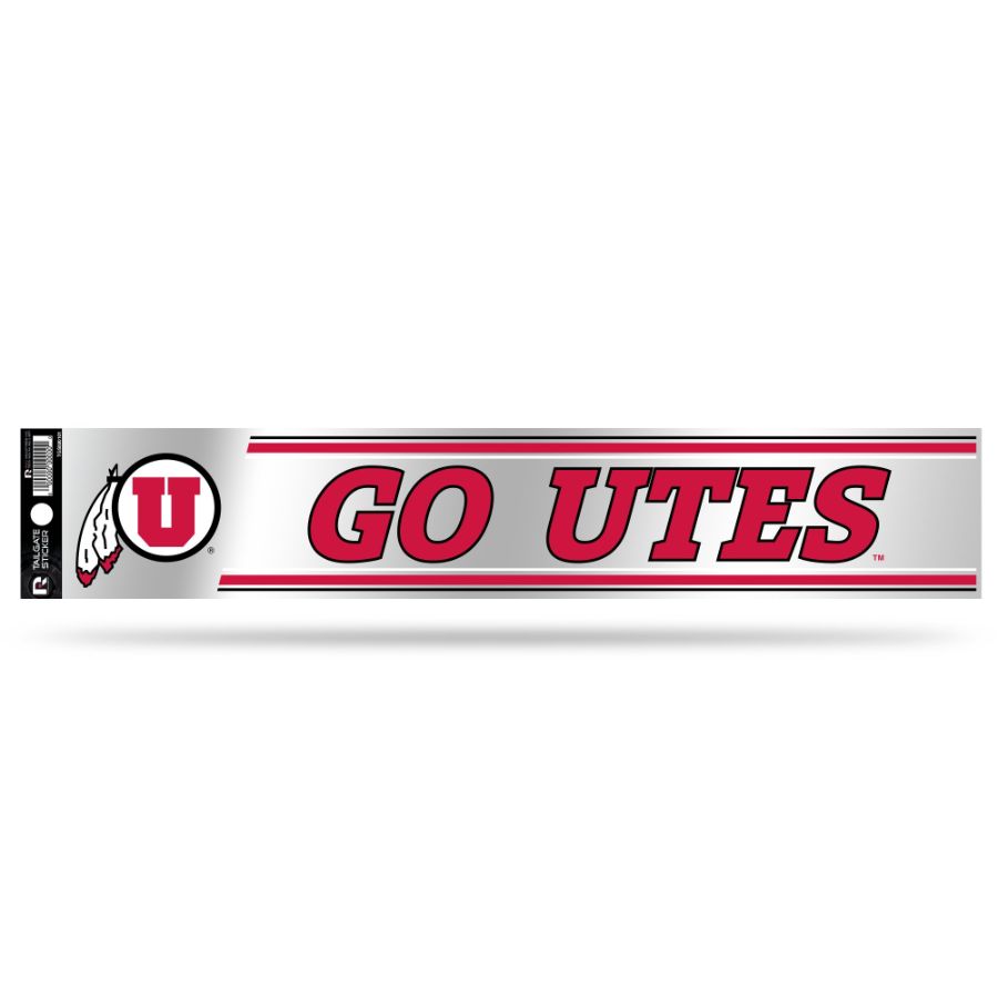 University Of Utah Utes - 3x17 Clear Vinyl Sticker at Sticker Shoppe