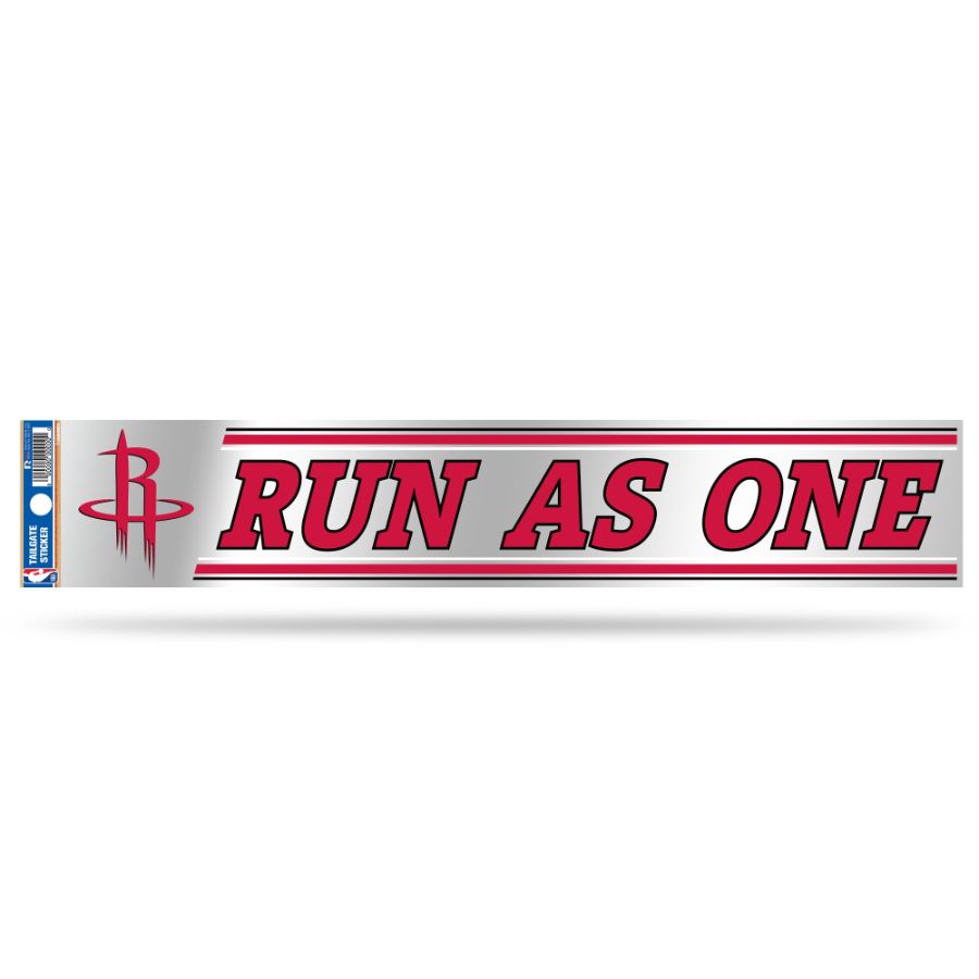 Houston Rockets Run As One Slogan - 3x17 Clear Vinyl Sticker at Sticker ...