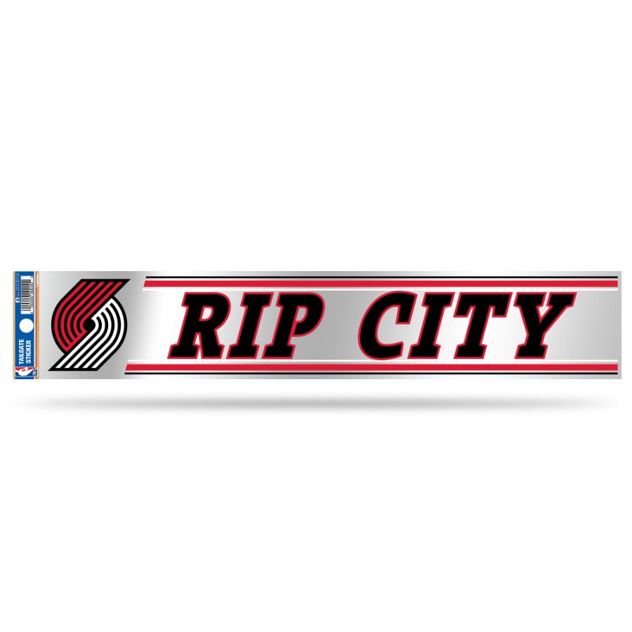 Portland Trail Blazers RIP City Slogan - 3x17 Clear Vinyl Sticker at ...