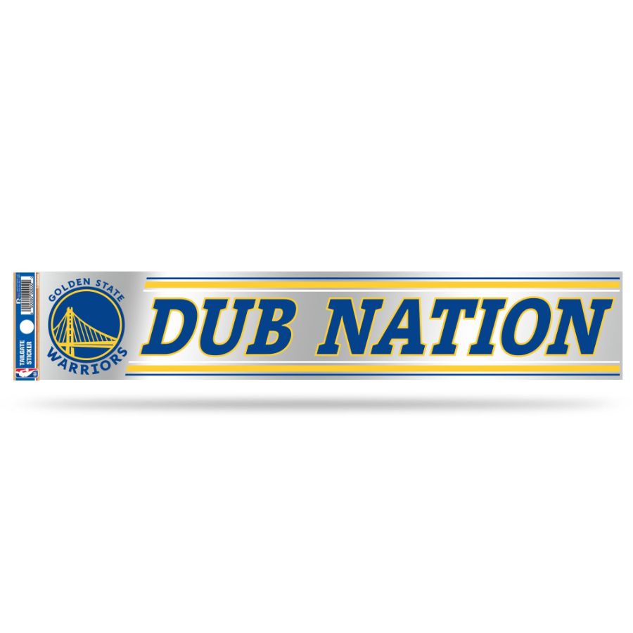 Golden State Warriors Dub Nation Slogan - 3x17 Clear Vinyl Sticker at ...
