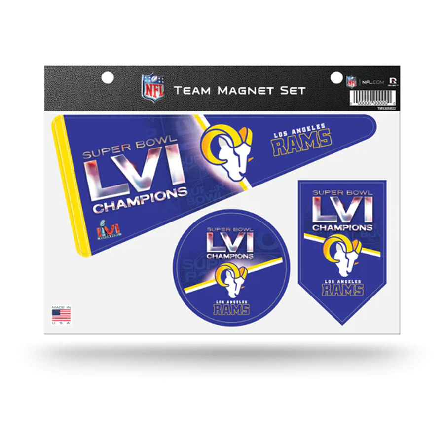 Los Angeles Rams 2022 Super Bowl LVI Champions - Set of 3 Magnets at ...