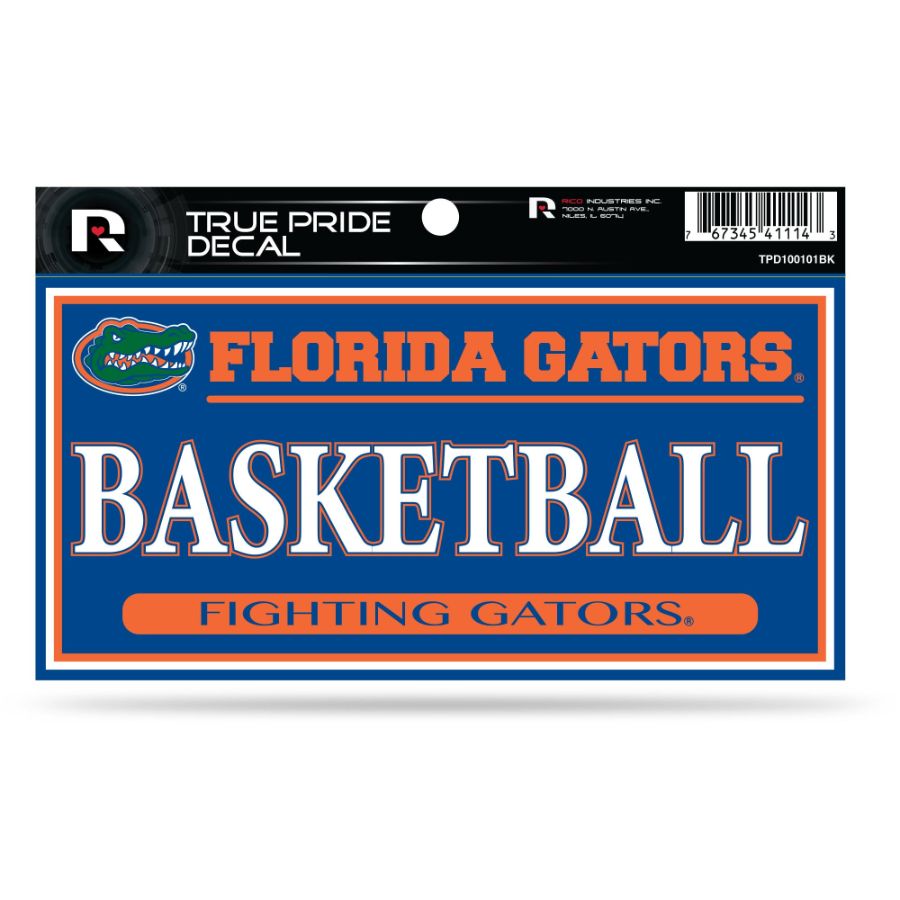 University Of Florida Gators Basketball - 3x6 True Pride Vinyl Sticker ...