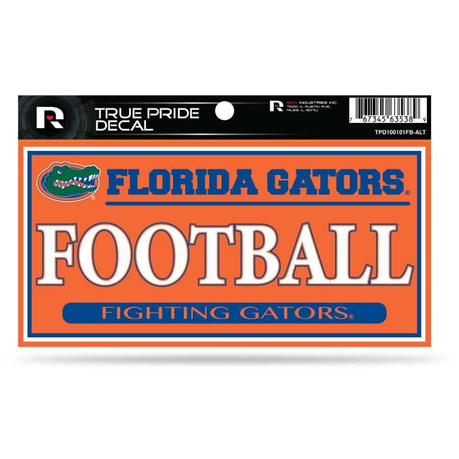 University Of Florida Gators Football Orange - 3x6 True Pride Vinyl ...