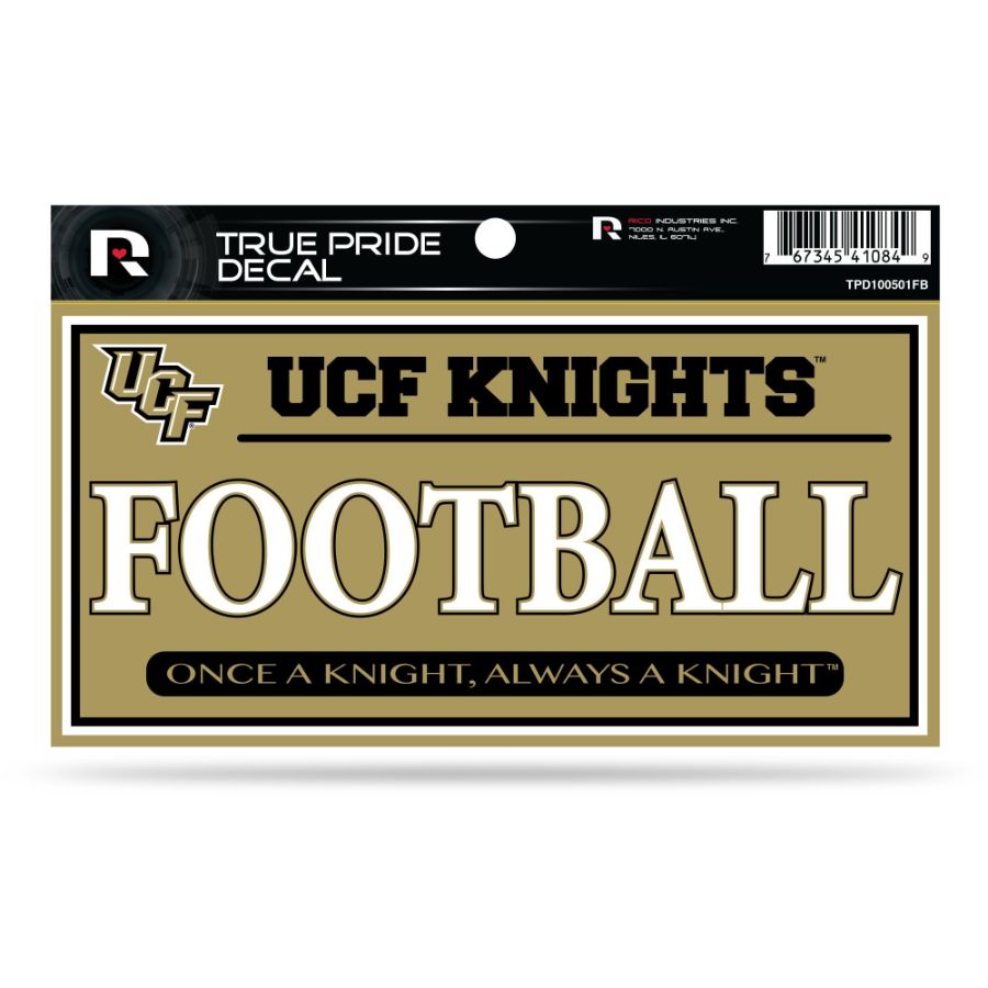 University Of Central Florida Knights Football - 3x6 True Pride Vinyl ...