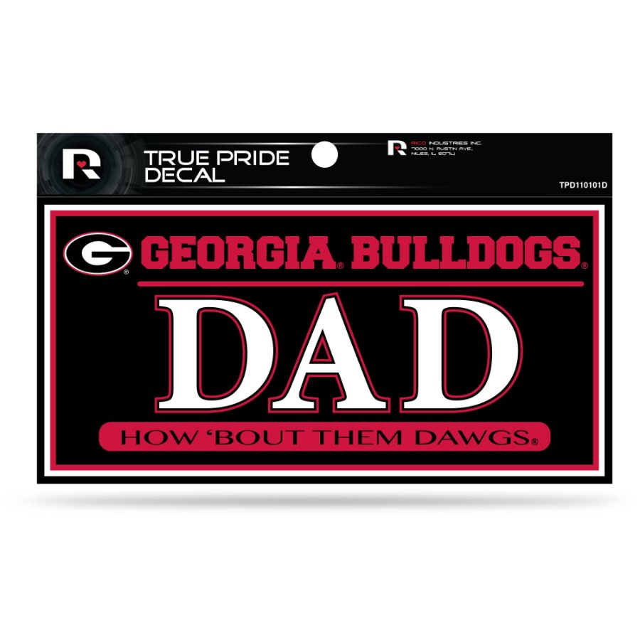 University Of Georgia Bulldogs Dad - 3x6 True Pride Vinyl Sticker at ...