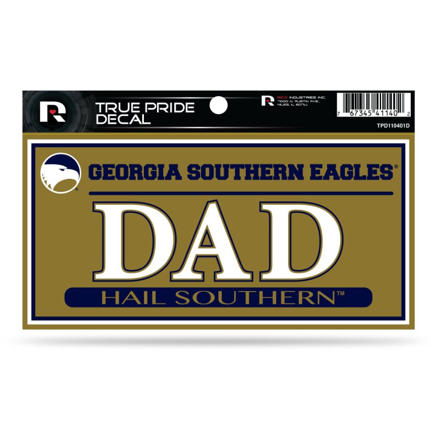 Georgia Southern University Eagles Dad - 3x6 True Pride Vinyl Sticker ...