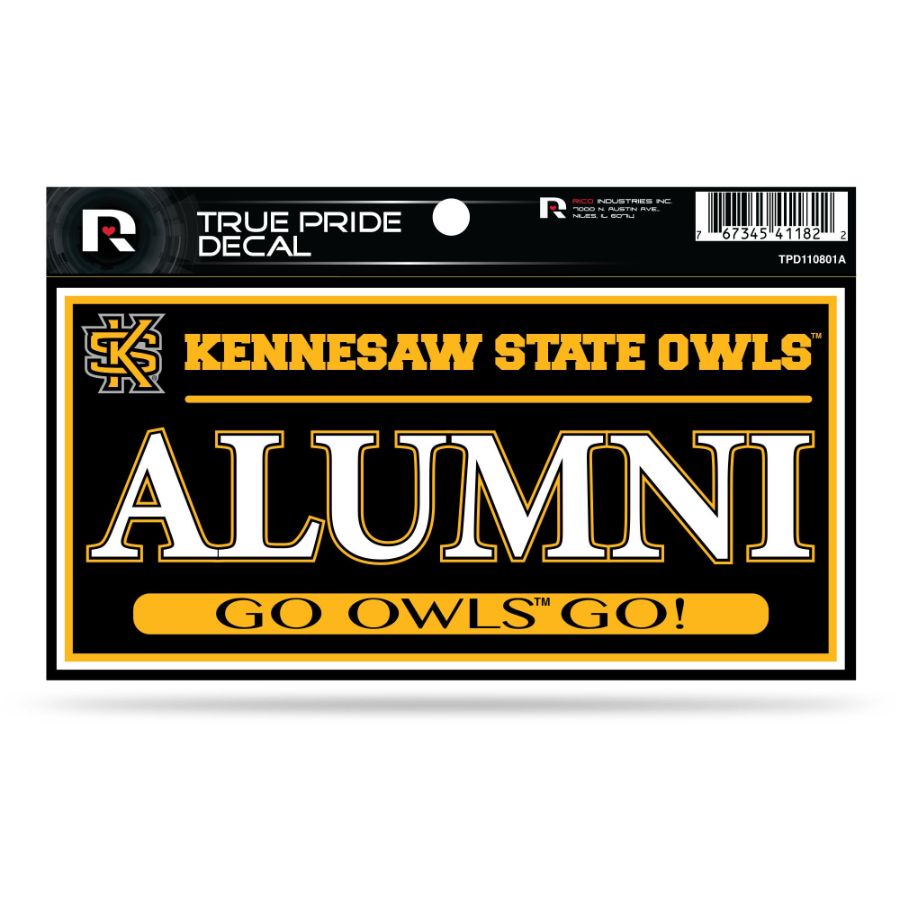 Kennesaw State University Owls Alumni - 3x6 True Pride Vinyl Sticker at ...