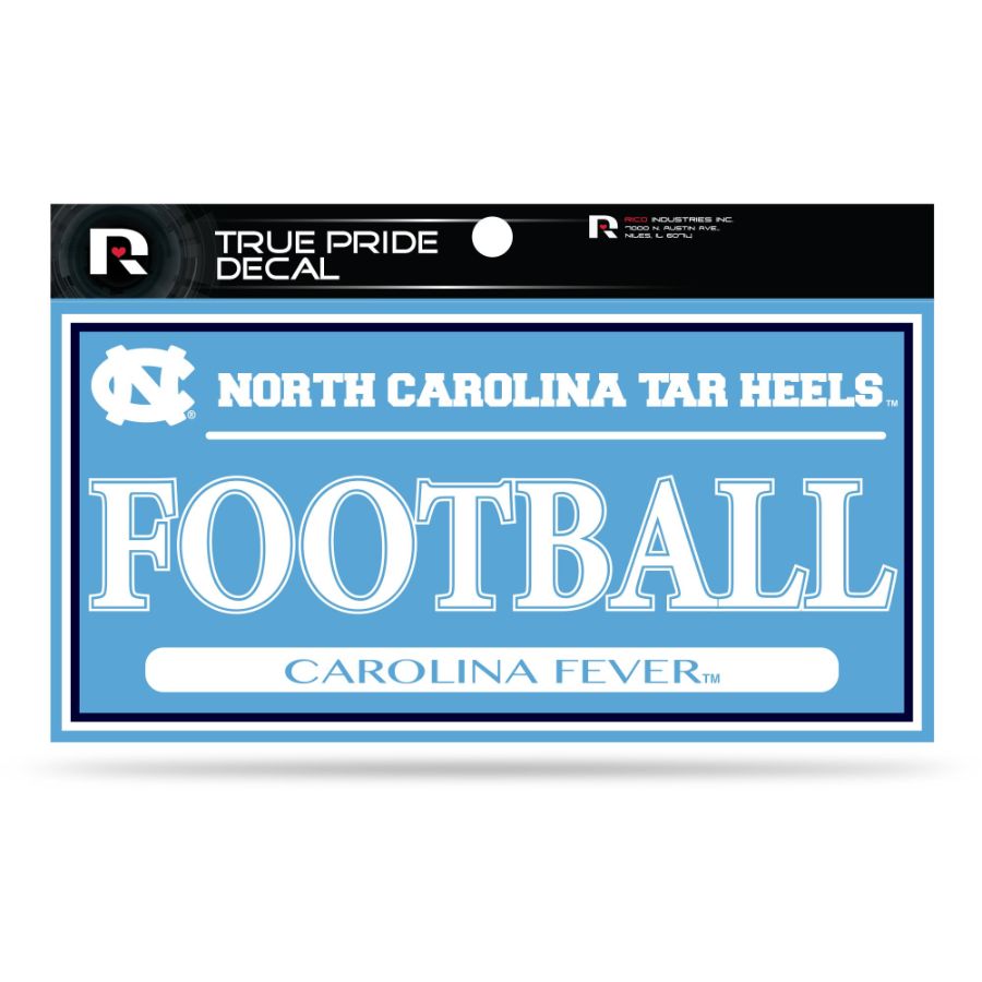 University Of North Carolina Tar Heels Football - 3x6 True Pride Vinyl ...