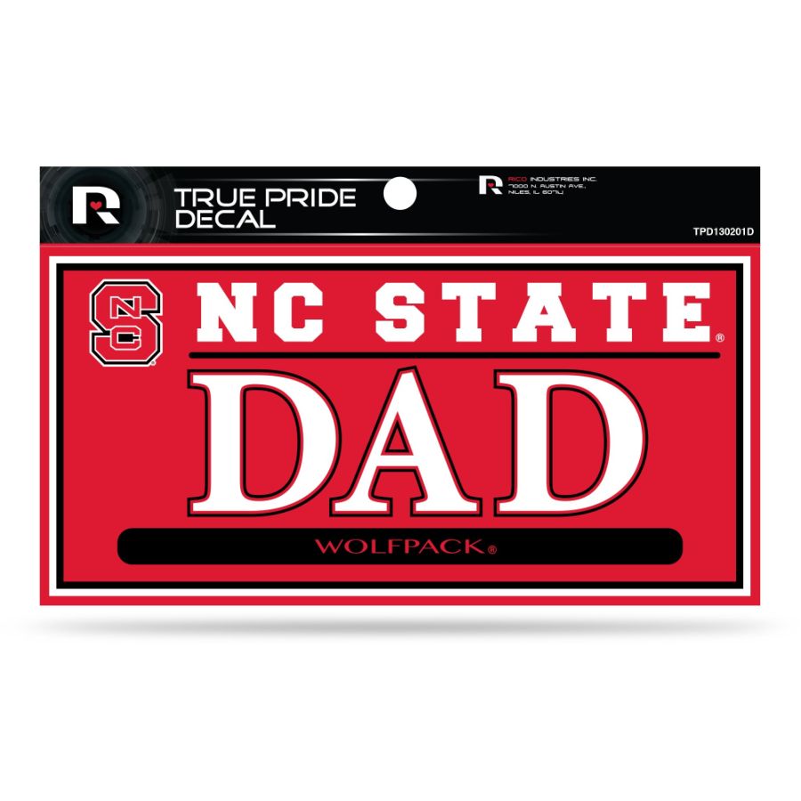 North Carolina State University Wolfpack Dad - 3x6 True Pride Vinyl ...