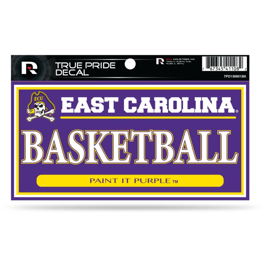 East Carolina University Pirates Basketball - 3x6 True Pride Vinyl ...