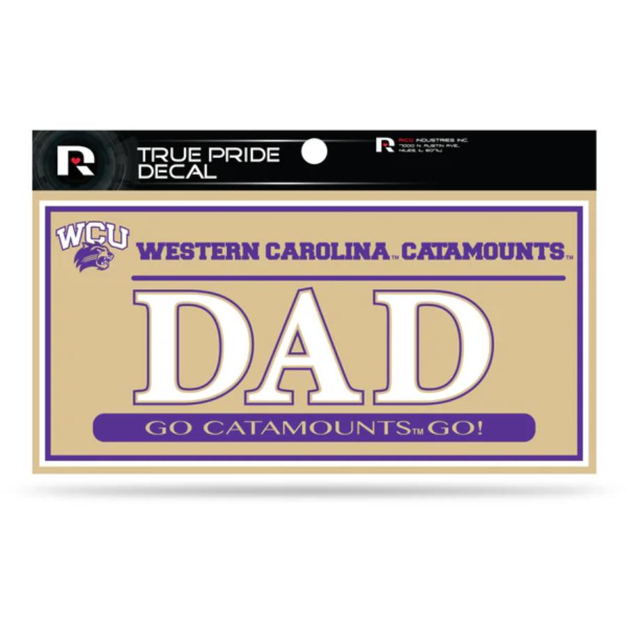 Western Carolina University Catamounts Dad - 3x6 True Pride Vinyl ...