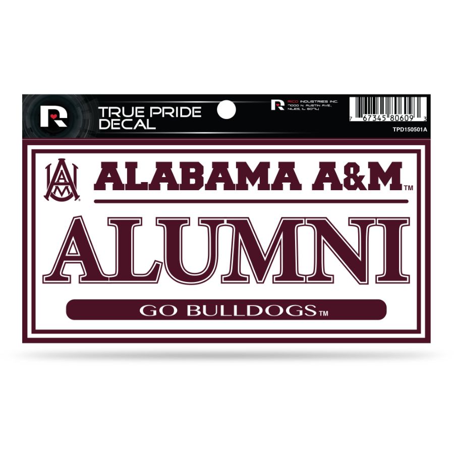 Alabama A&M University Bulldogs Alumni - 3x6 True Pride Vinyl Sticker ...