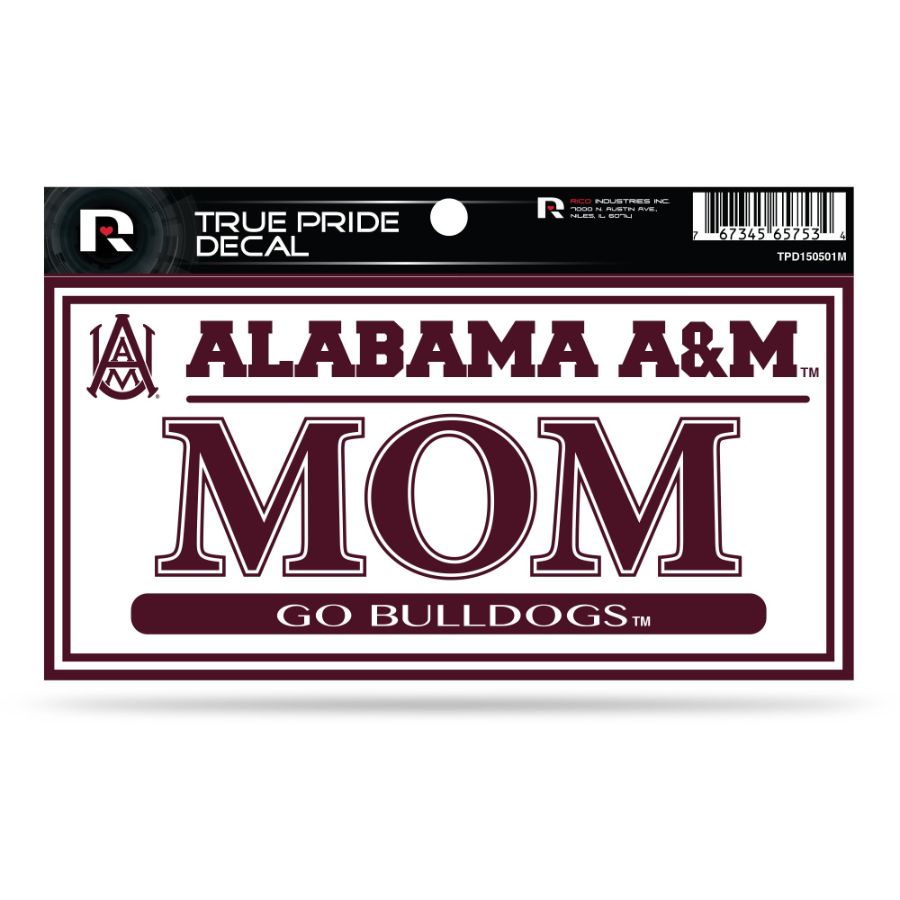 Alabama A&M University Bulldogs Mom - 3x6 True Pride Vinyl Sticker at ...