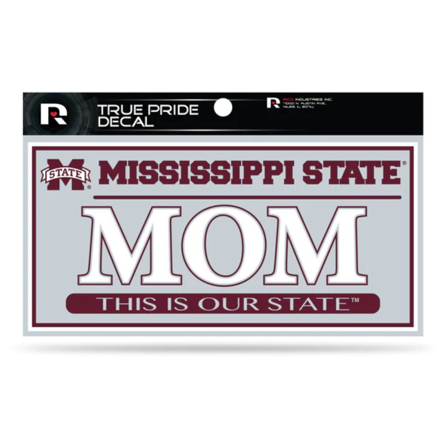 Mississippi State University Bulldogs Mom Gray - 3x6 True Pride Vinyl ...