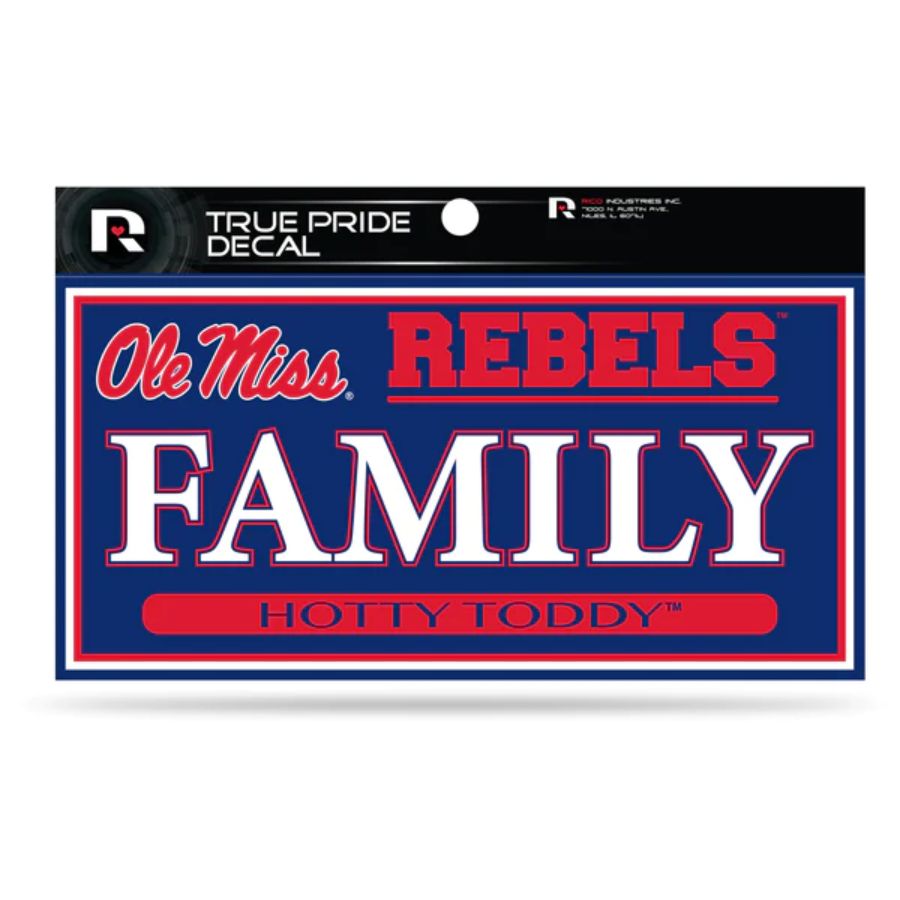 University Of Mississippi Ole Miss Rebels Family - 3x6 True Pride Vinyl ...