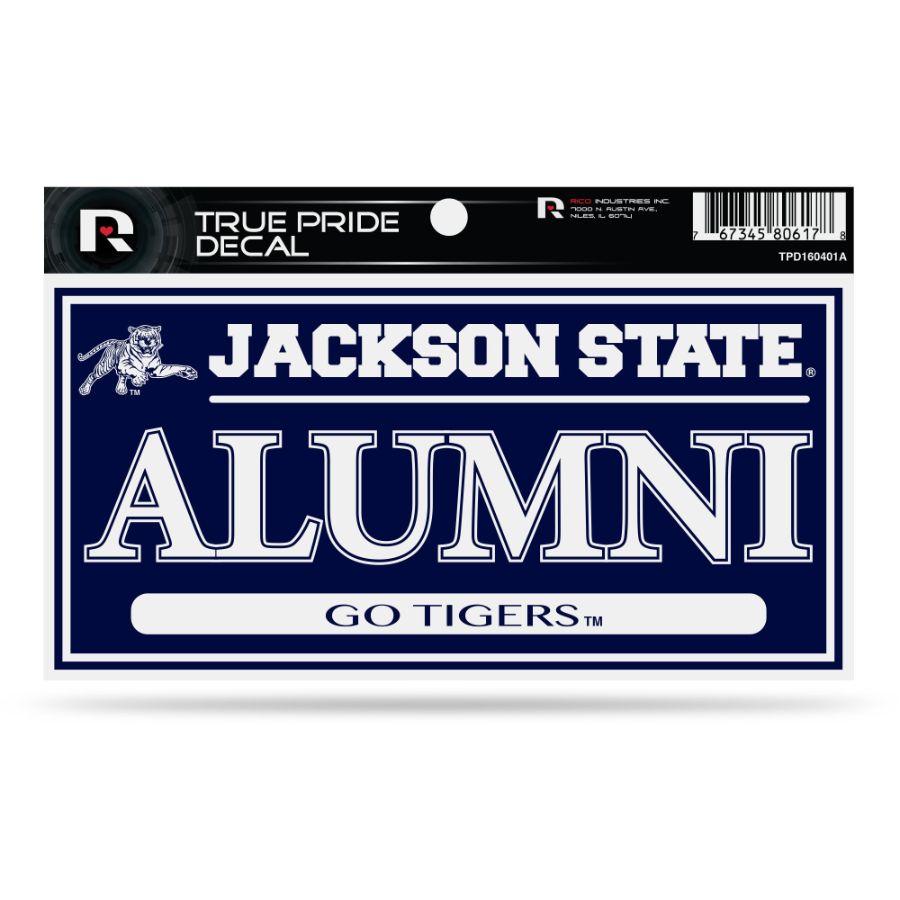 Jackson State University Tigers Alumni - 3x6 True Pride Vinyl Sticker ...