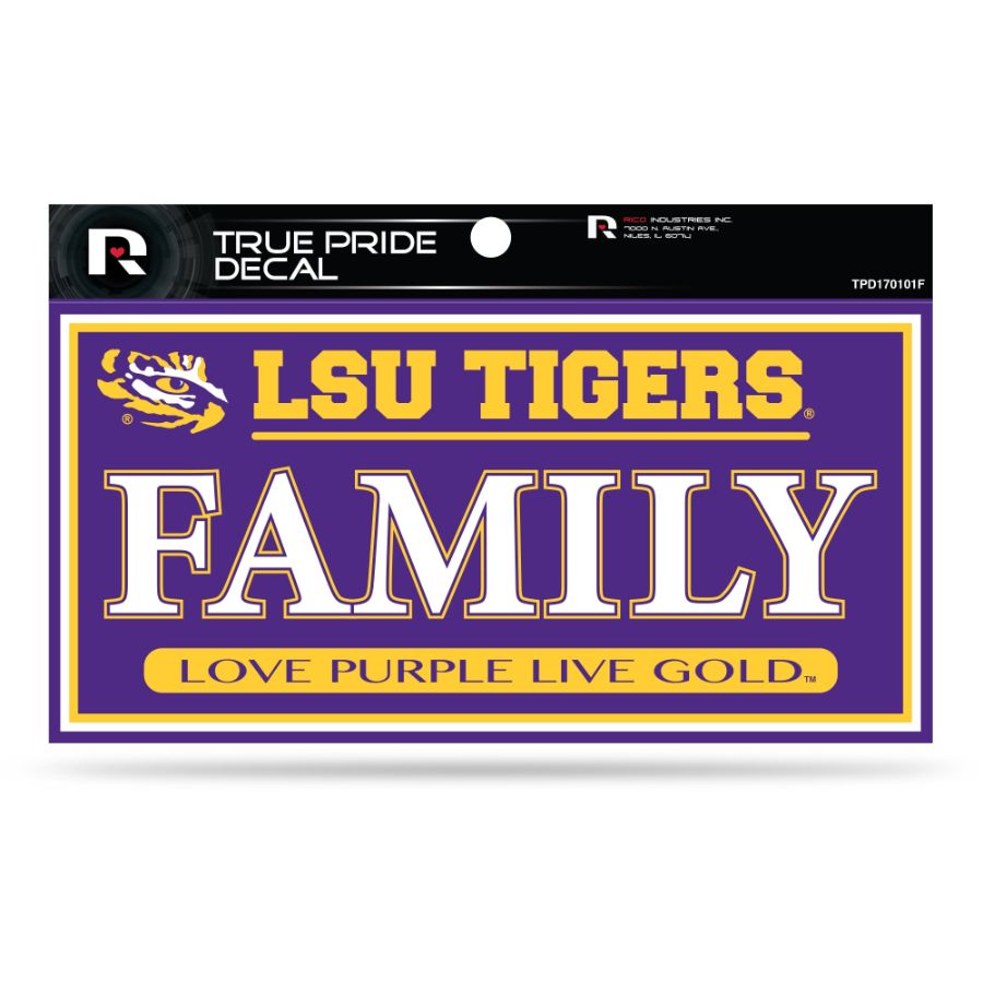 Louisiana State University LSU Tigers Family - 3x6 True Pride Vinyl ...