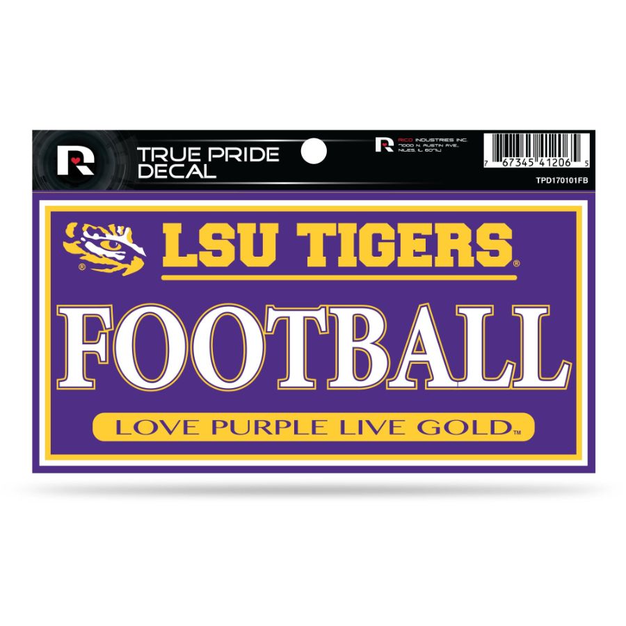 Louisiana State University LSU Tigers Football - 3x6 True Pride Vinyl ...