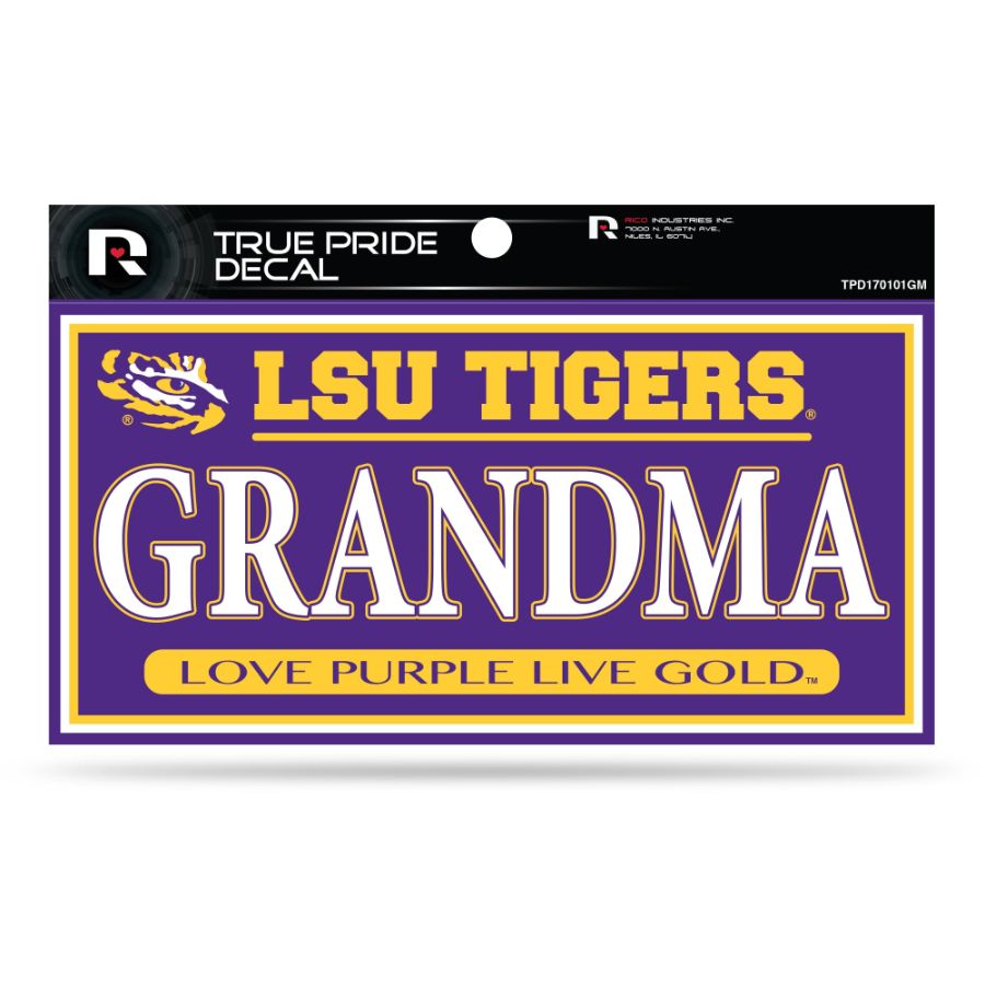 Louisiana State University LSU Tigers Grandma - 3x6 True Pride Vinyl ...