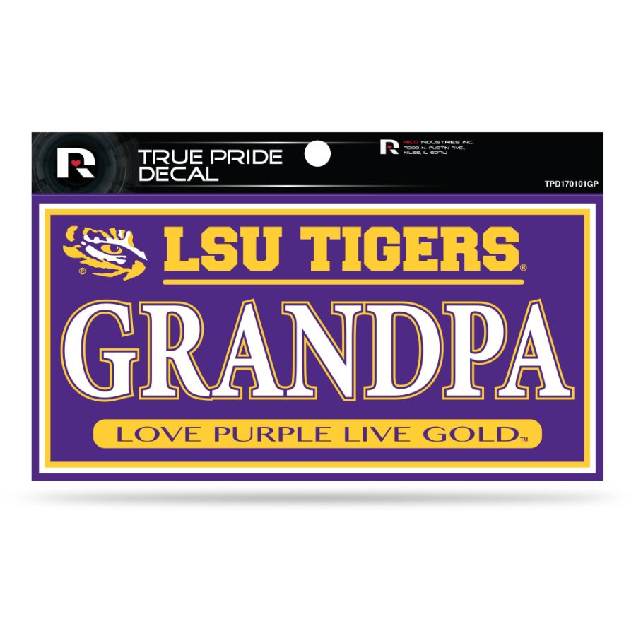 Louisiana State University LSU Tigers Grandpa - 3x6 True Pride Vinyl ...