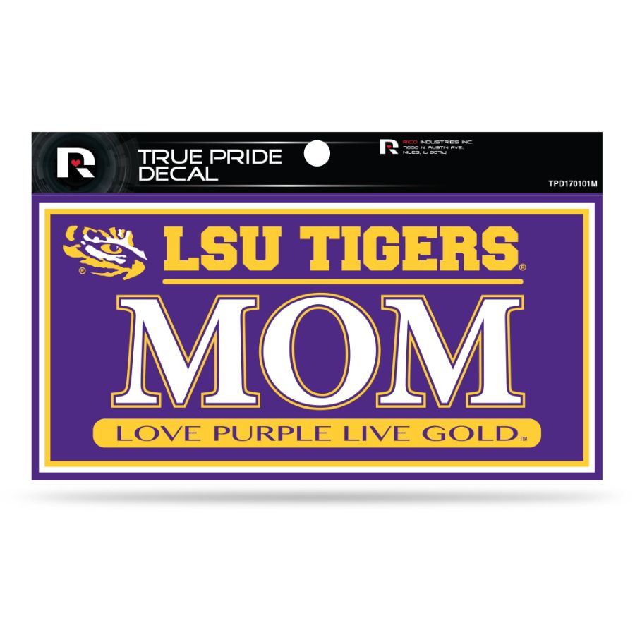 Louisiana State University LSU Tigers Mom - 3x6 True Pride Vinyl ...
