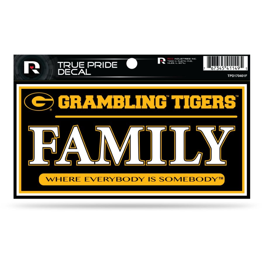 Grambling State University Tigers Family - 3x6 True Pride Vinyl Sticker ...