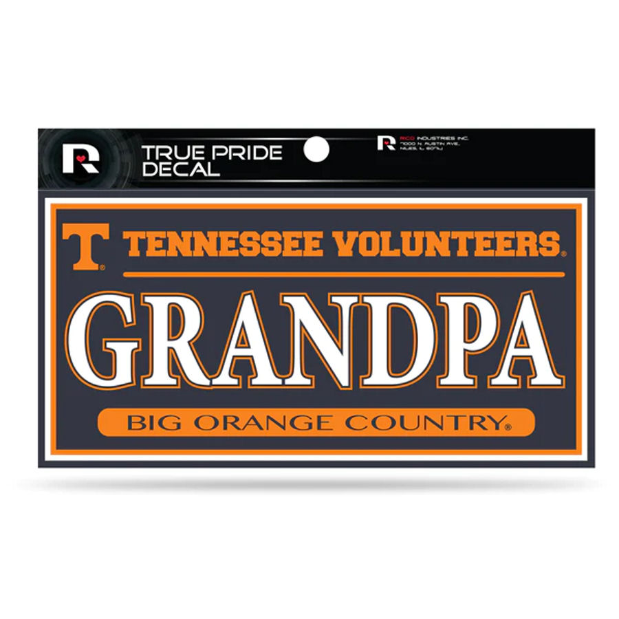 University Of Tennessee Volunteers Grandpa - 3x6 True Pride Vinyl ...