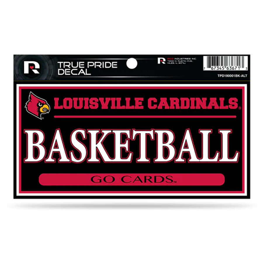 University Of Louisville Cardinals Basketball Black - 3x6 True Pride ...