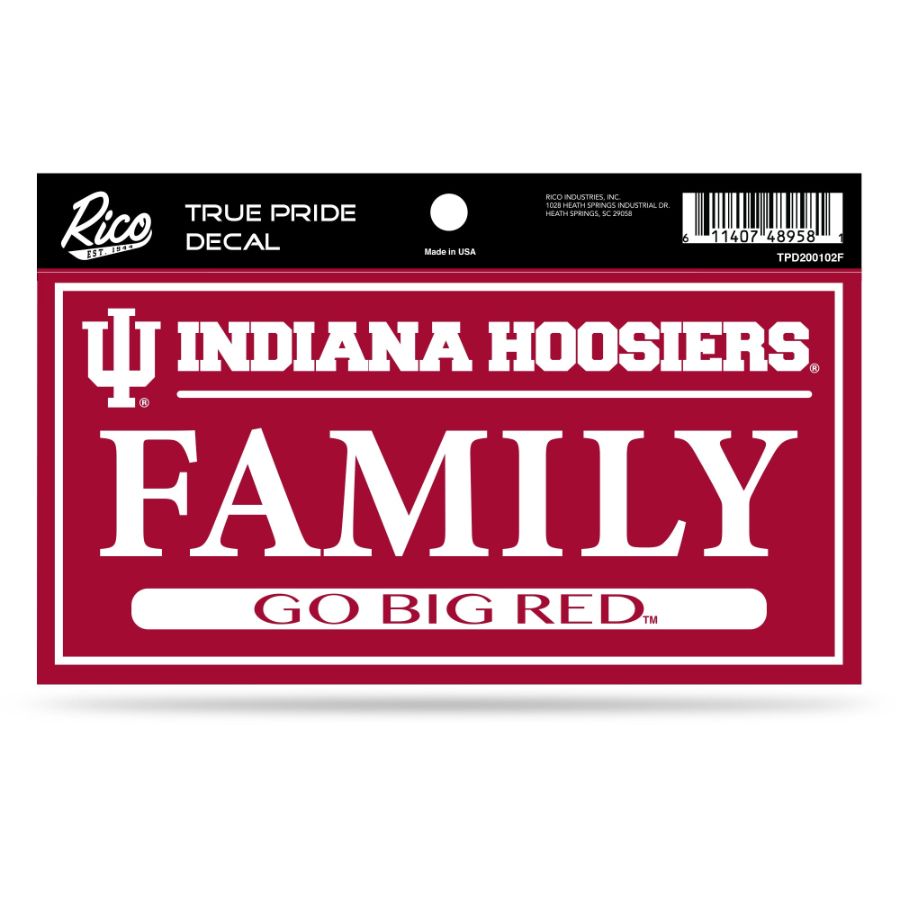 Indiana University Hoosiers Family - 3x6 True Pride Vinyl Sticker at ...