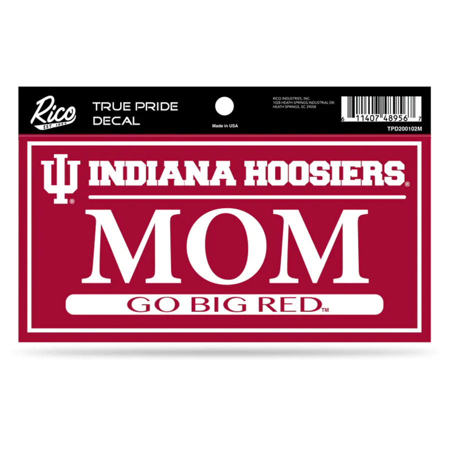 Indiana University Hoosiers Mom - 3x6 True Pride Vinyl Sticker at ...
