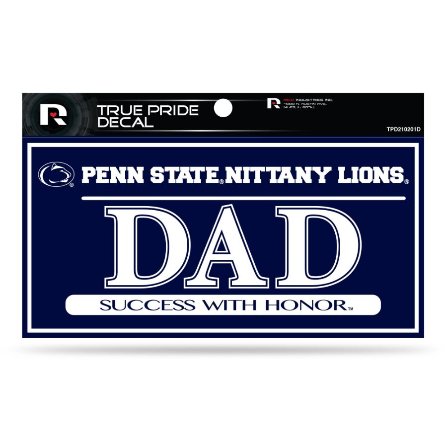 Penn State University Nittany Lions Dad - 3x6 True Pride Vinyl Sticker ...