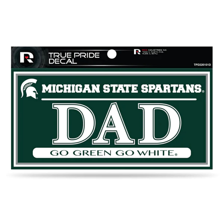 Michigan State University Spartans Dad - 3x6 True Pride Vinyl Sticker ...