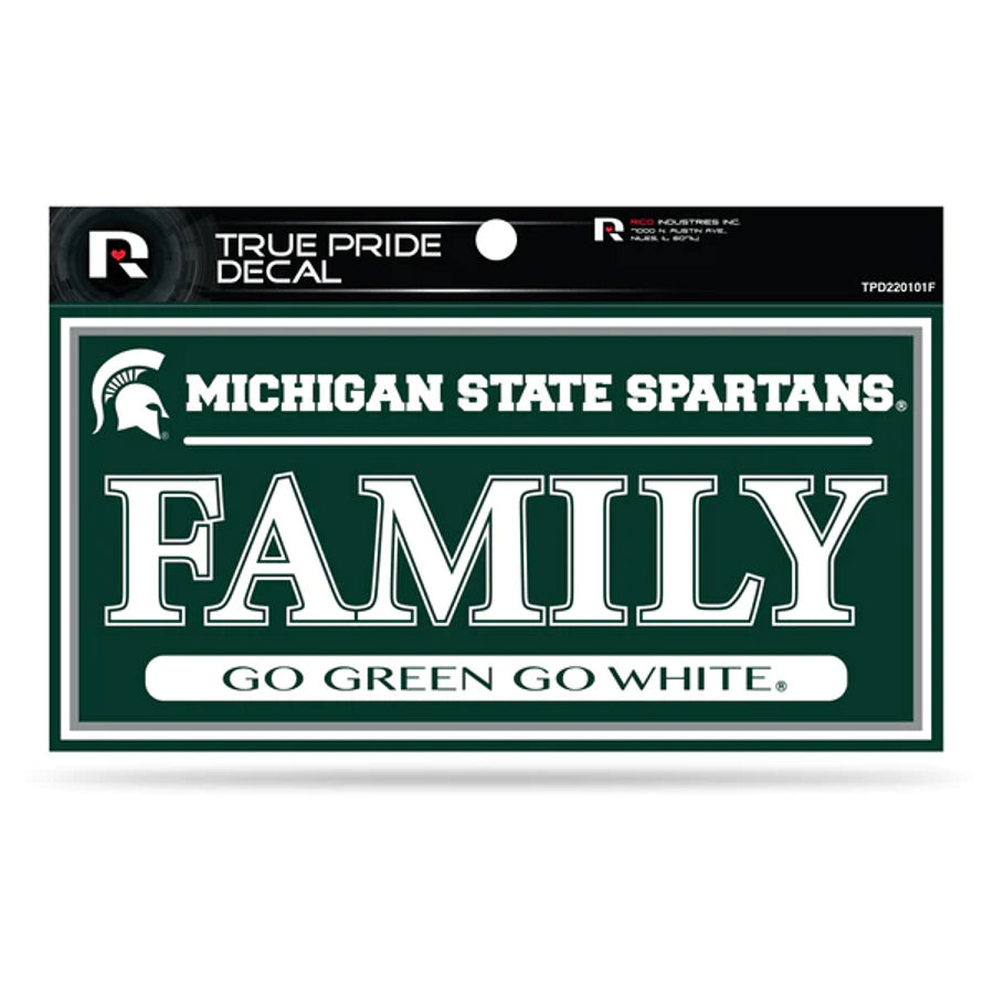 Michigan State University Spartans Family - 3x6 True Pride Vinyl ...