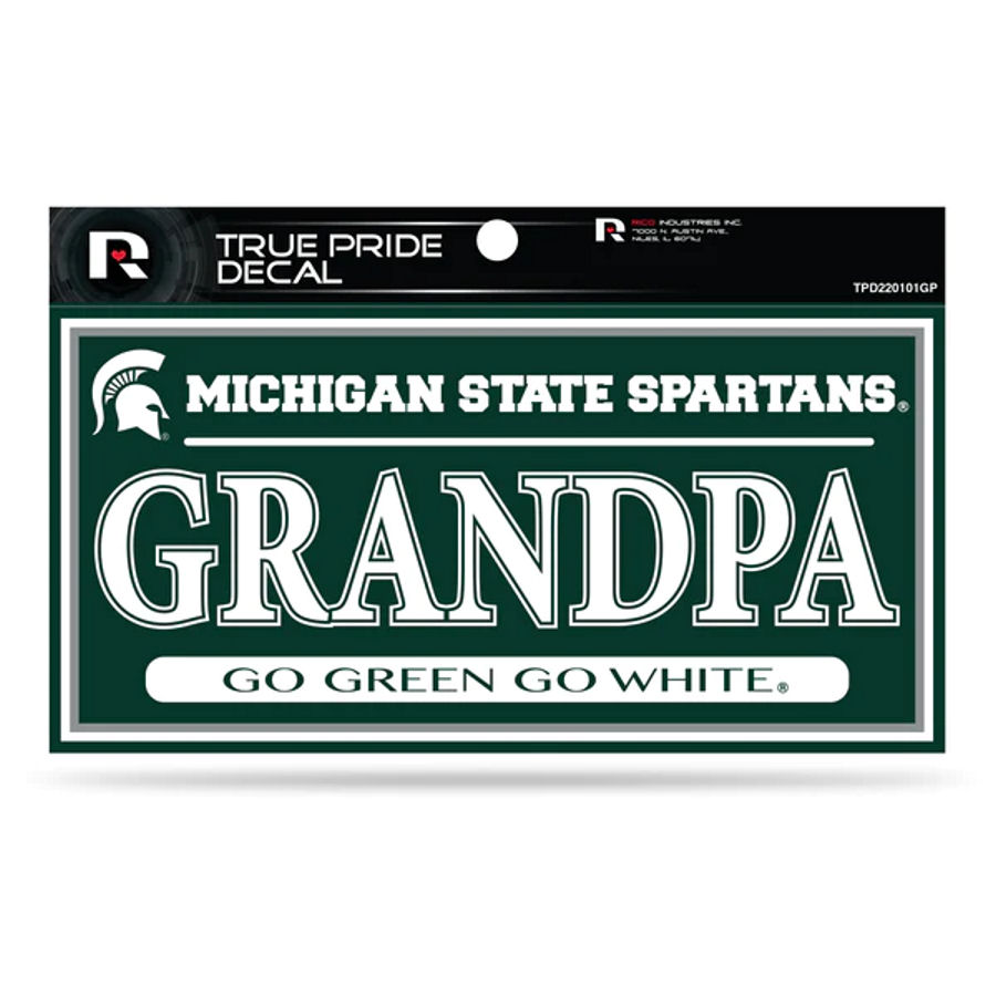 Michigan State University Spartans Grandpa - 3x6 True Pride Vinyl ...