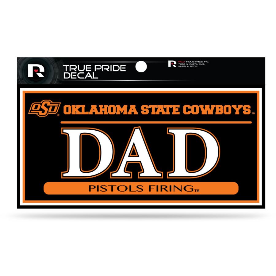 Oklahoma State University Cowboys Dad - 3x6 True Pride Vinyl Sticker at ...