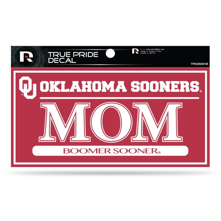 University Of Oklahoma Sooners Mom - 3x6 True Pride Vinyl Sticker at ...