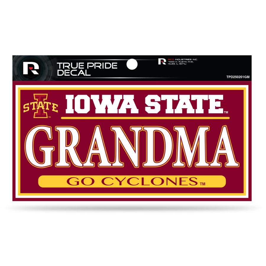 Iowa State University Cyclones Grandma - 3x6 True Pride Vinyl Sticker ...