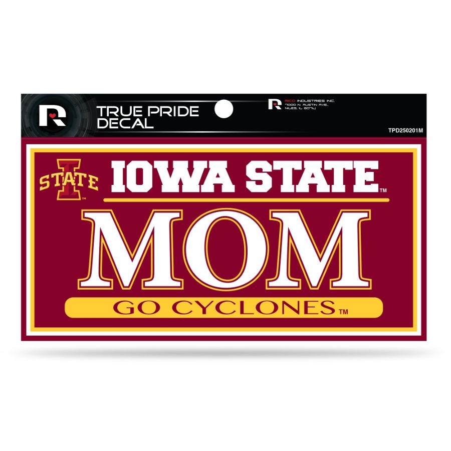Iowa State University Cyclones Mom - 3x6 True Pride Vinyl Sticker at ...