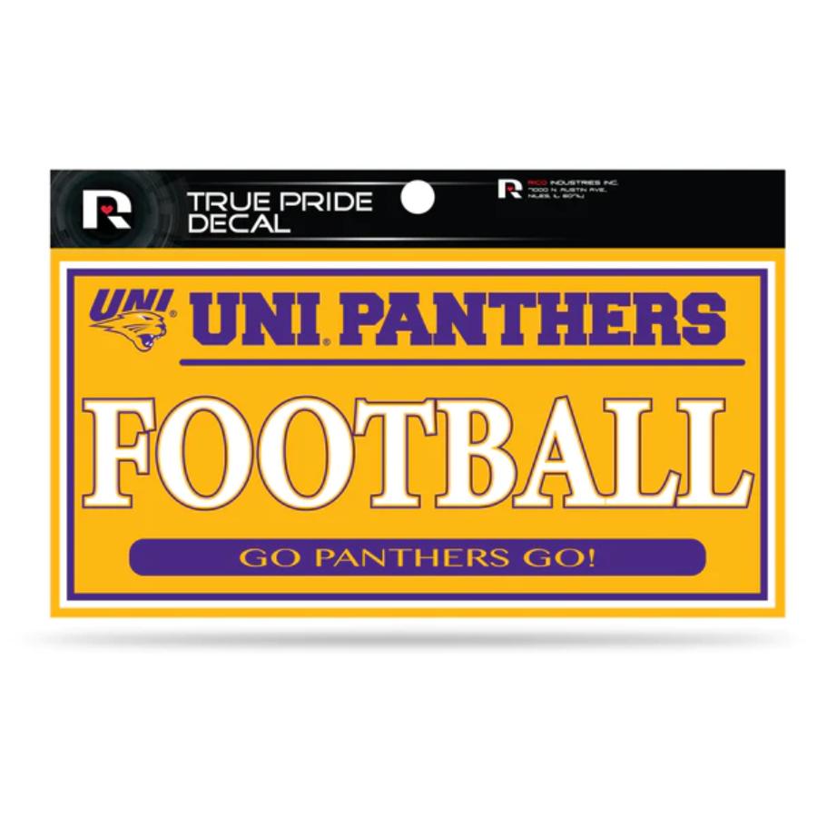 Northern Iowa University Panthers Football Gold - 3x6 True Pride Vinyl ...
