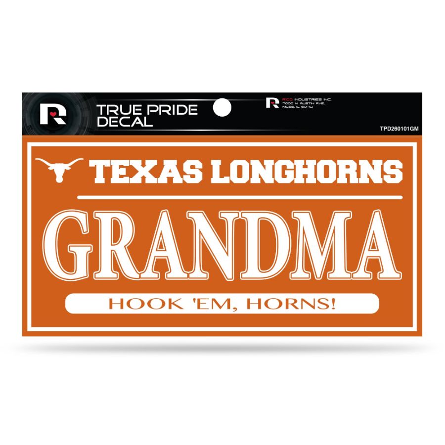 University Of Texas Longhorns Grandma - 3x6 True Pride Vinyl Sticker at ...