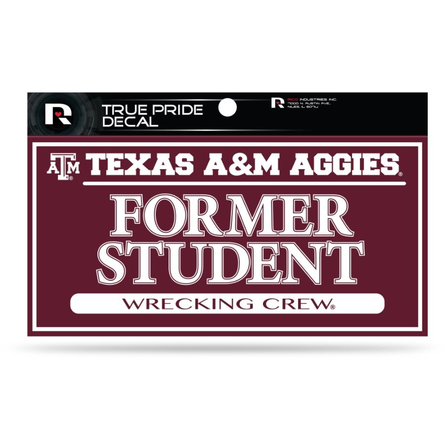 Texas A&M University Aggies Former Student - 3x6 True Pride Vinyl ...