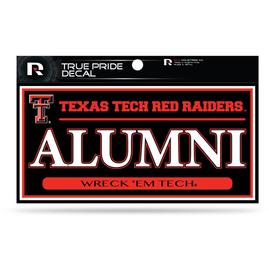 Texas Tech University Red Raiders Alumni - 3x6 True Pride Vinyl Sticker ...