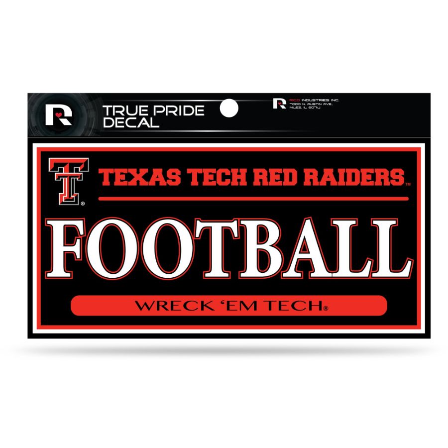 Texas Tech University Red Raiders Football - 3x6 True Pride Vinyl ...
