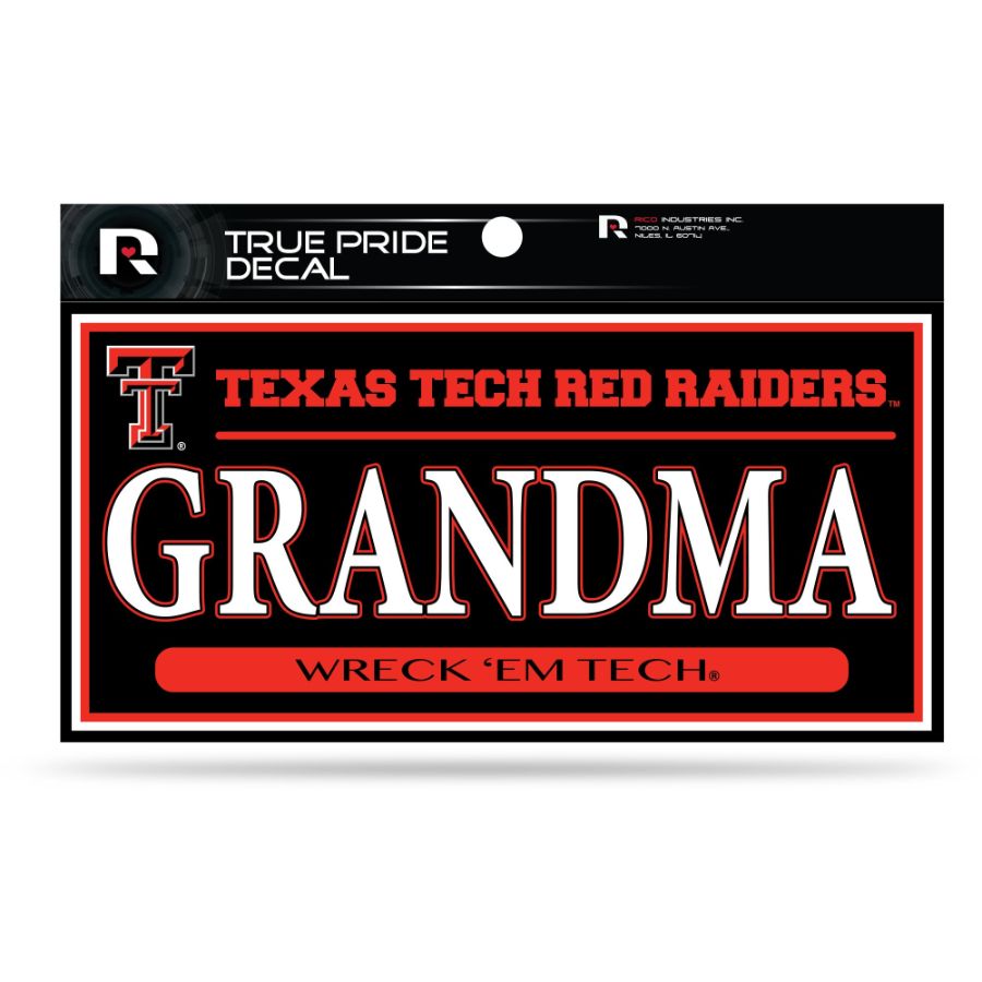 Texas Tech University Red Raiders Grandma - 3x6 True Pride Vinyl ...