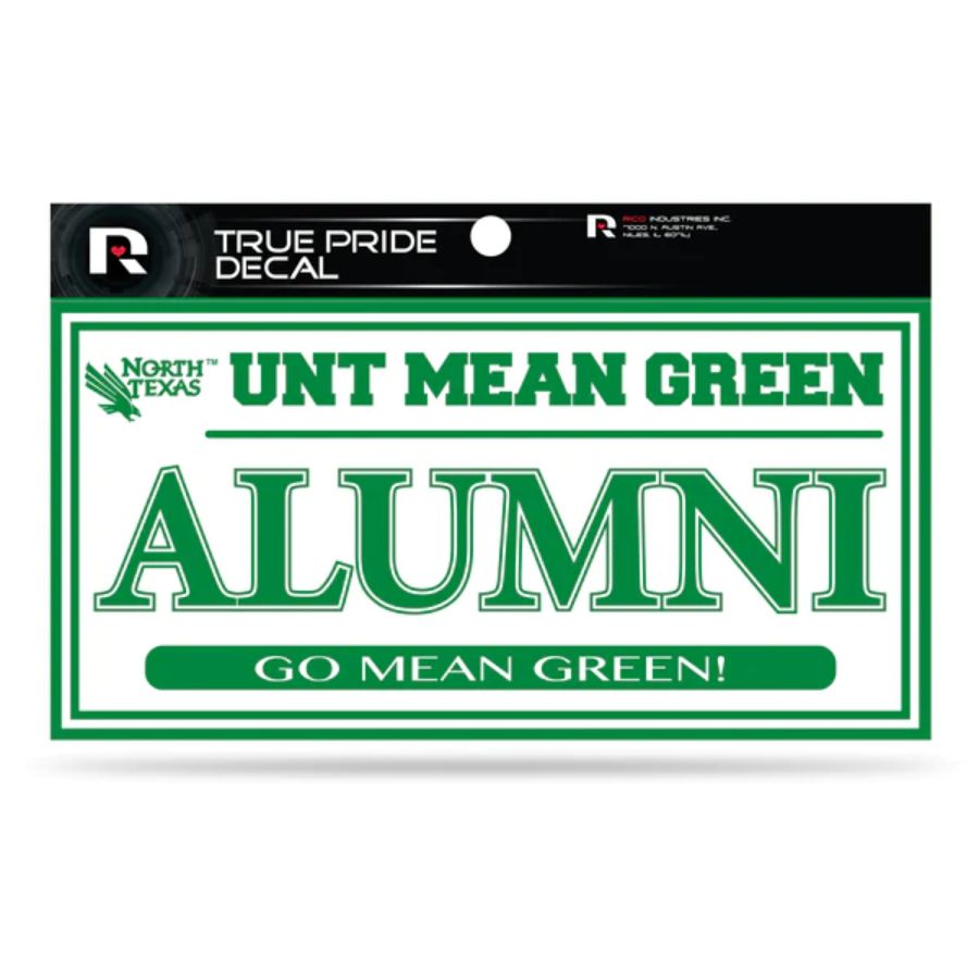 University Of North Texas Mean Green Alumni White - 3x6 True Pride ...