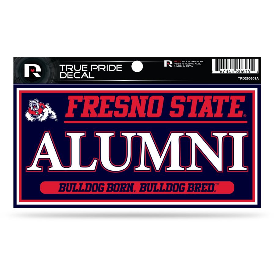 Fresno State University Bulldogs Alumni - 3x6 True Pride Vinyl Sticker ...